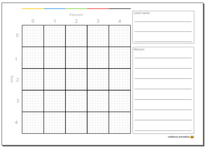Graph Paper / Grid Paper for Pixel Art [Printables]: Codidactic.com: Play