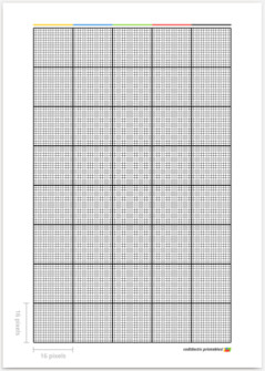 Graph Paper / Grid Paper for Pixel Art [Printables]: Codidactic.com: Play