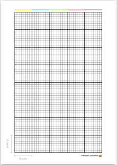 Graph Paper / Grid Paper for Pixel Art [Printables]: Codidactic.com: Play